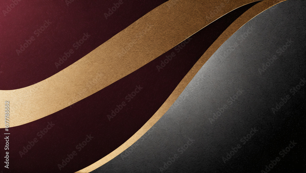 An elegant Burgundy Gold Silver glowing grainy gradient background with ...
