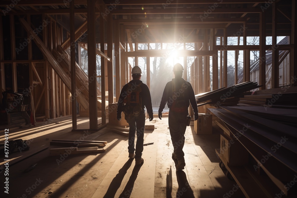 Transformative Renovation: Construction Workers Breathing Life into Homes. Dynamic Construction ...