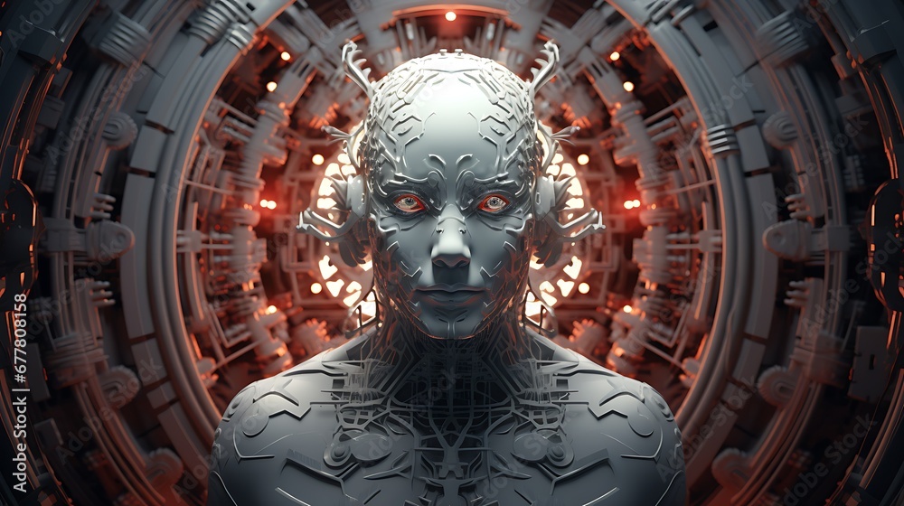 3D abstract art, artificial intelligence, machine learning, deep ...