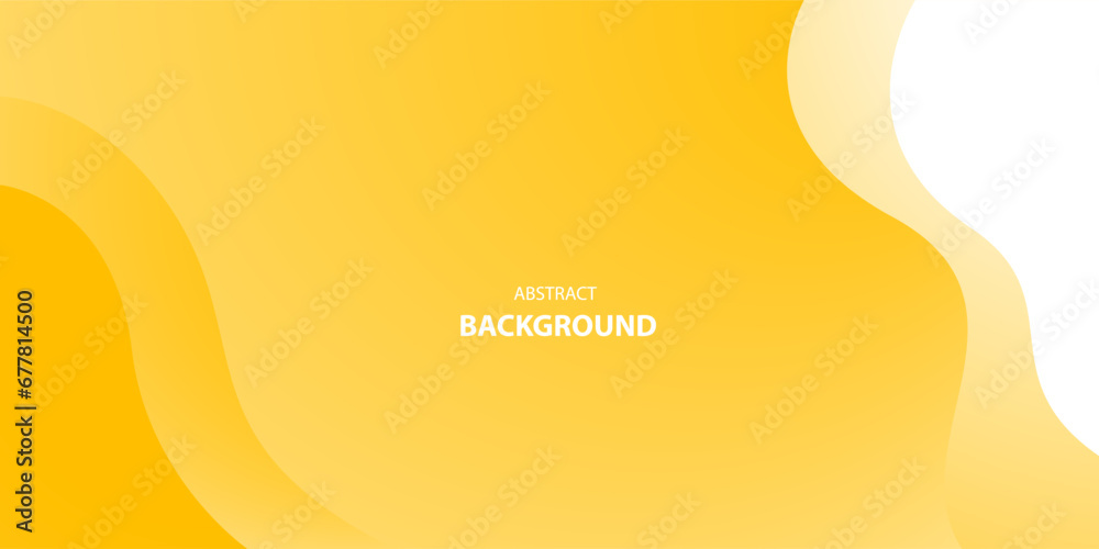 Yellow and white vector curve modern background with space for text and ...
