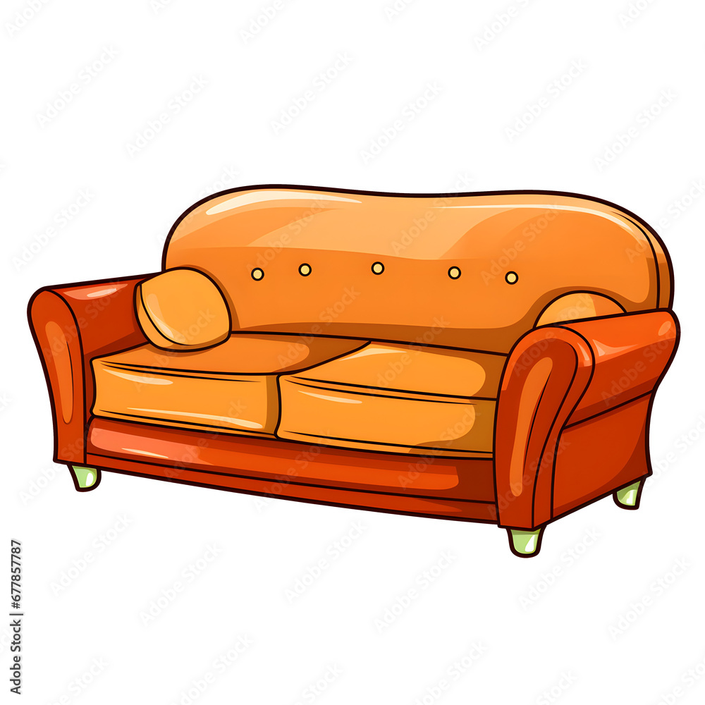 cartoon clipart of Sofa, furniture clipart, interior clipart ...