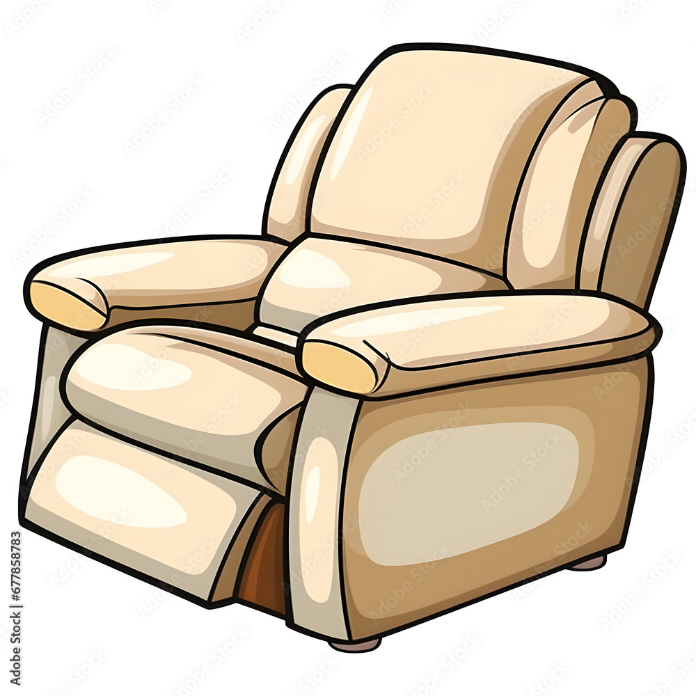 cartoon clipart of Recliner, furniture clipart, interior clipart ...