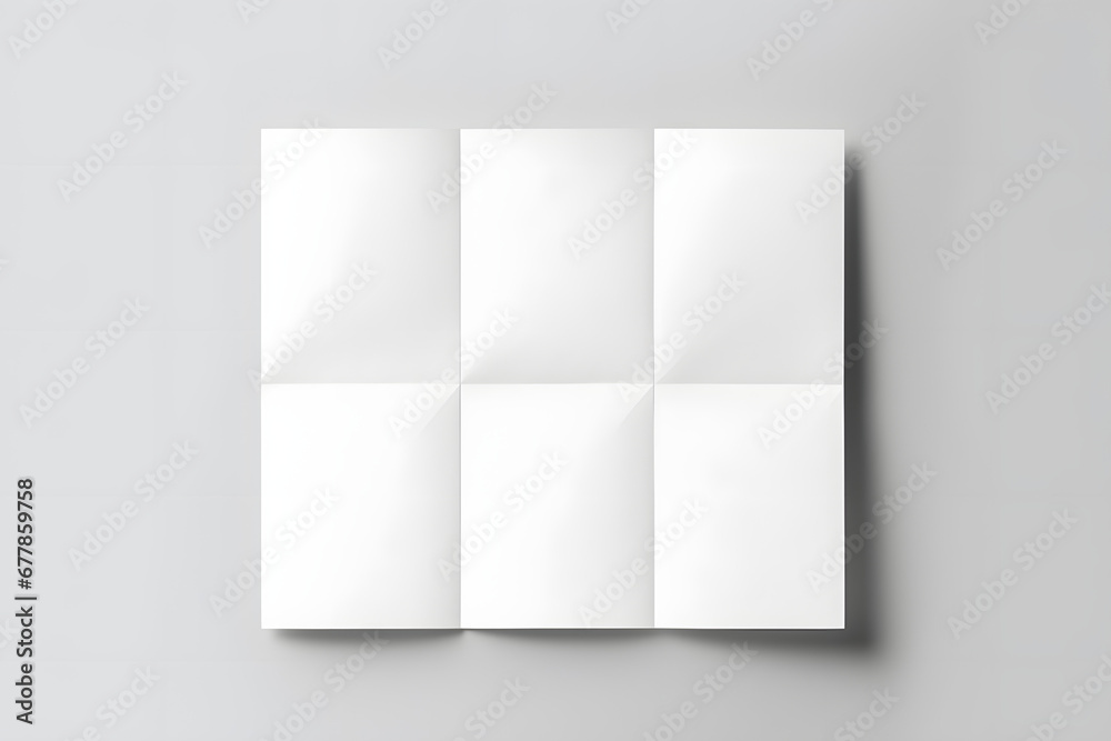 empty a4 eight folded paper urban modern minimal poster flyer with ...