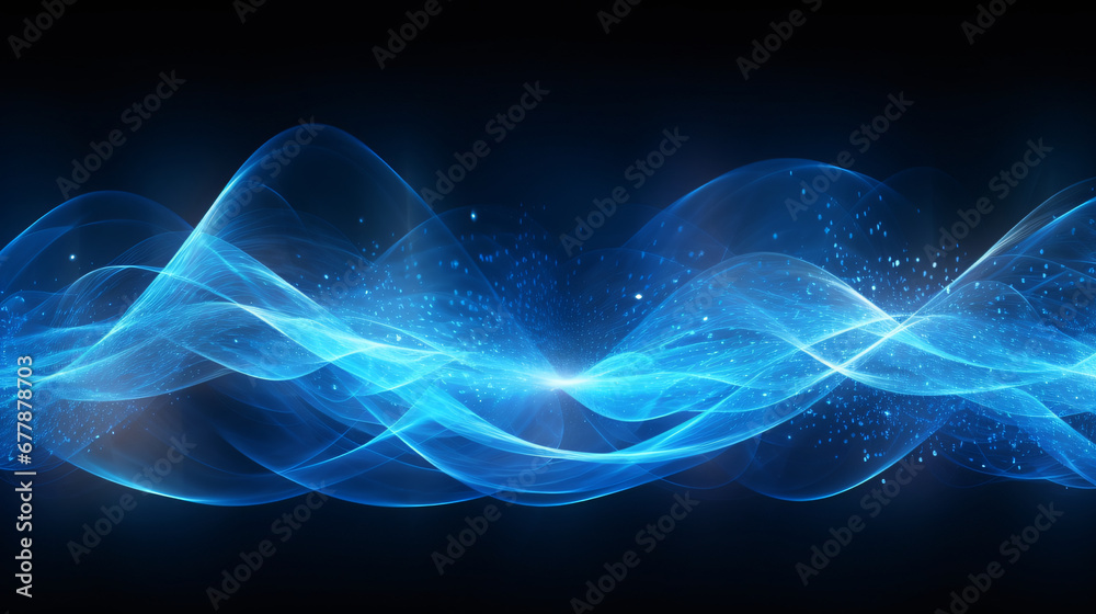 Blue energy wave concept, wave and spiral motion, background or ...