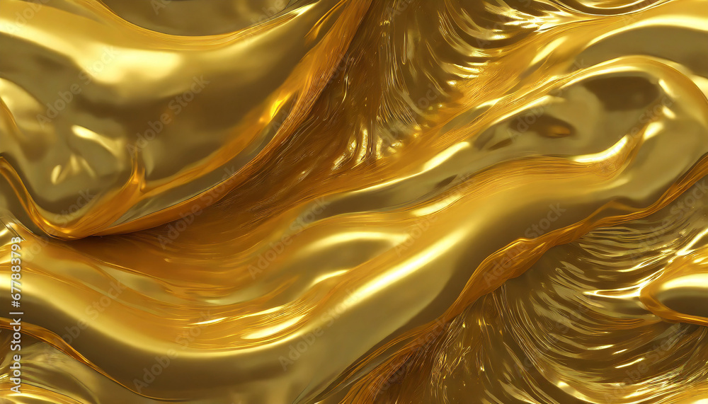 abstract 3d background with flowing liquid gold texture seamless golden ...