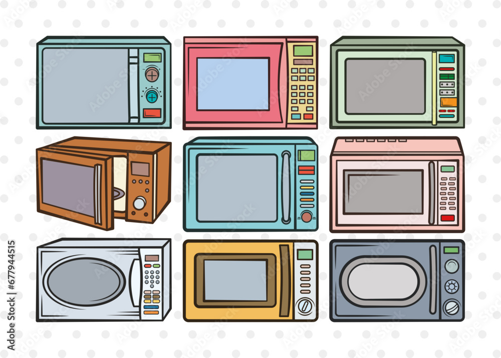 Microwave Clipart SVG Cut File | Microwave Oven Svg | Microwave Svg ...