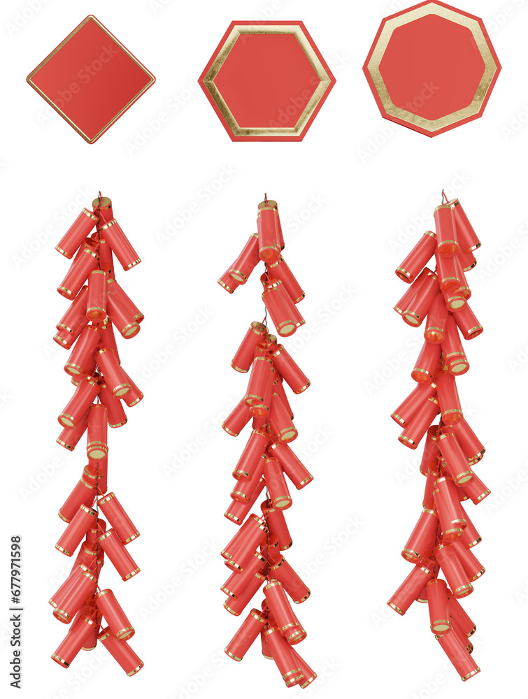 Celebrate Lunar New Year with our 3D illustration of lively red ...