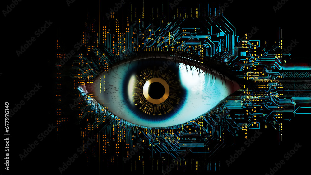 gadget computer eye, fantastic surveillance device, unusual ...