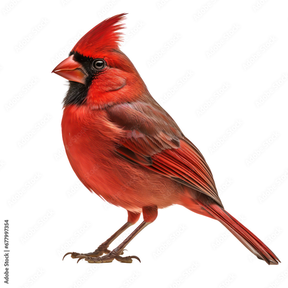 Northern Cardinal Bird,red bird isolated on transparent background ...