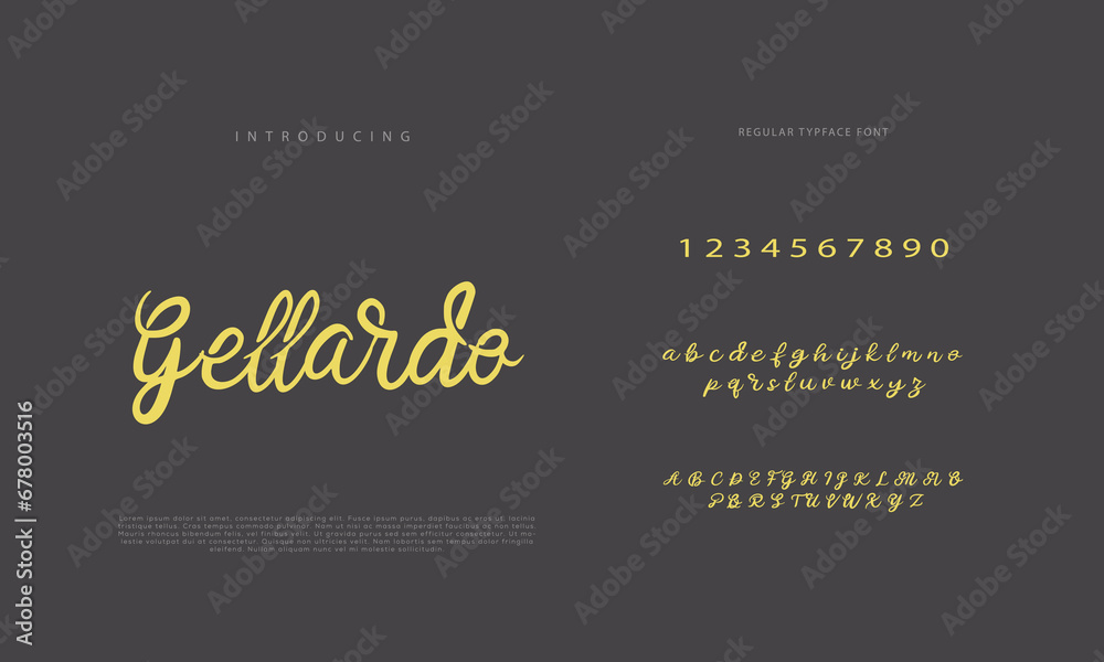 Handwritten Script font. Hand drawn brush style modern calligraphy ...