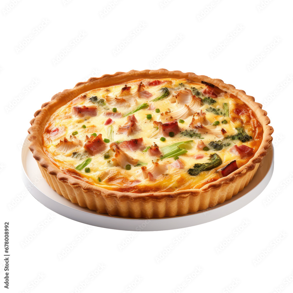 Quiche,french food isolated on transparent background,transparency ...