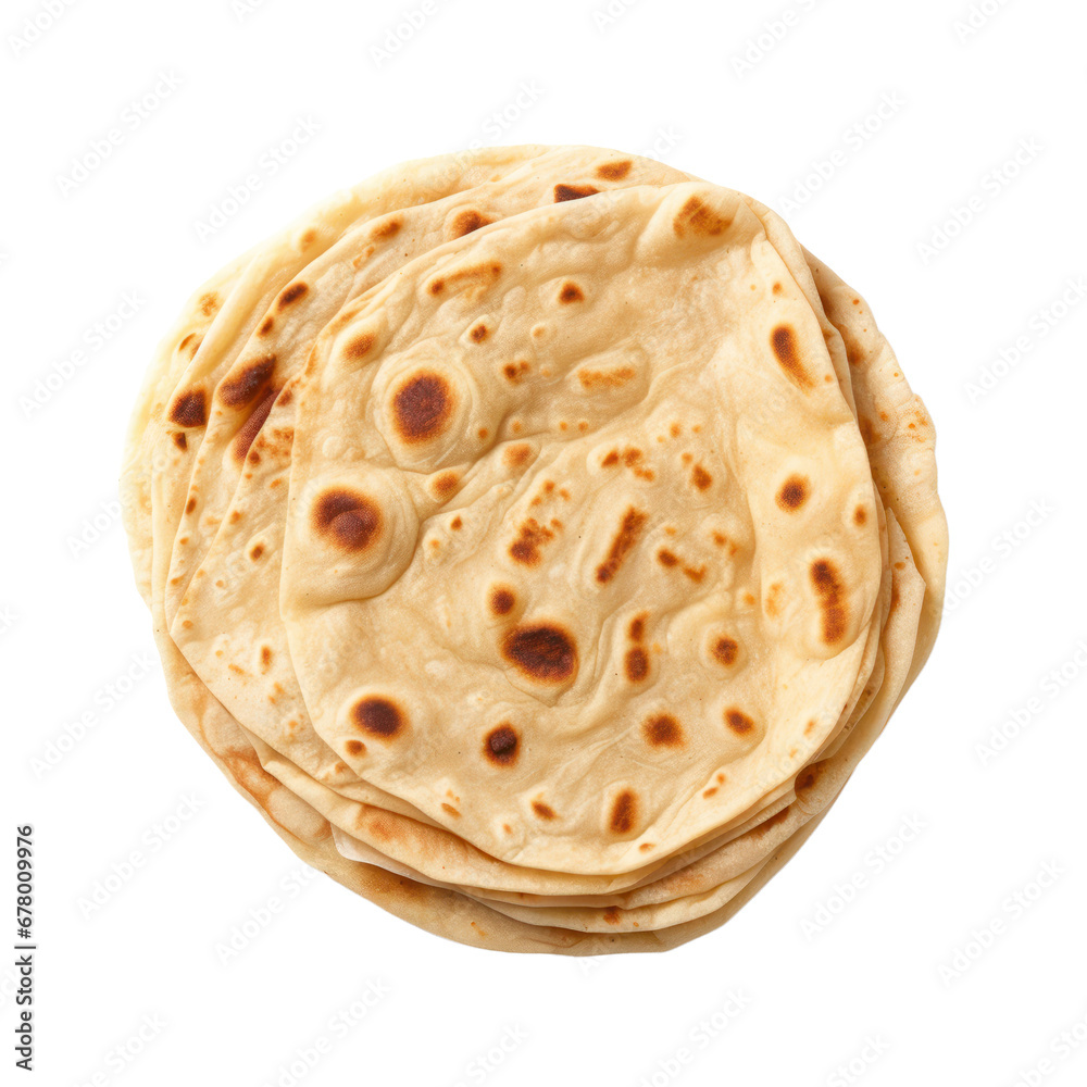 Roti,Indian roti bread isolated on transparent background,transparency ...