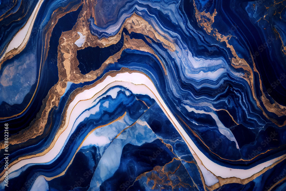 ภาพประกอบสต็อก Abstract blue marble texture background. Blue marble ...