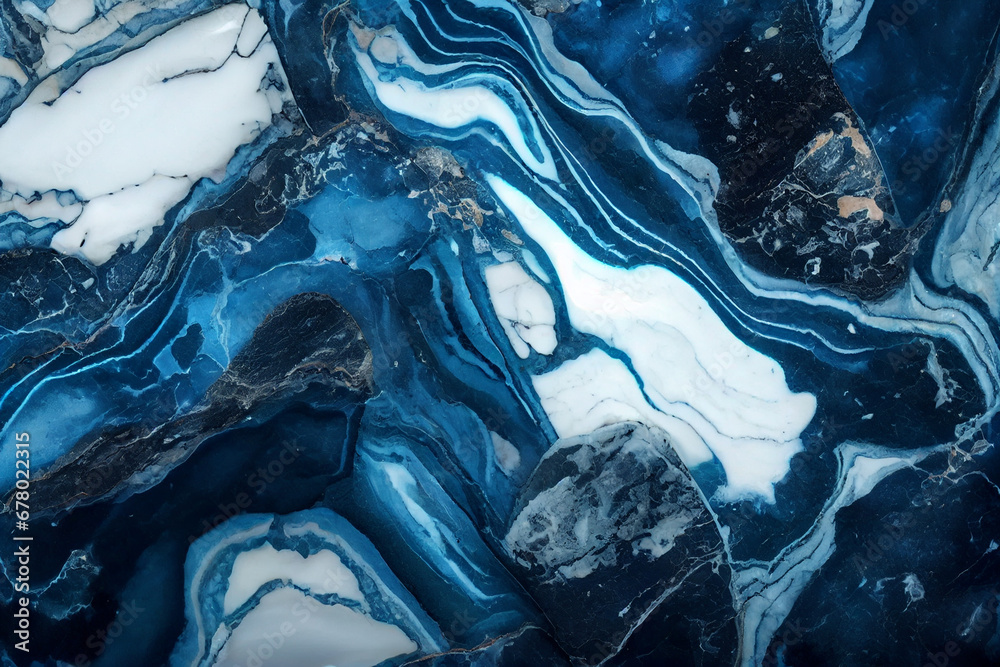 Abstract blue marble texture background. Blue marble slab with gold ...