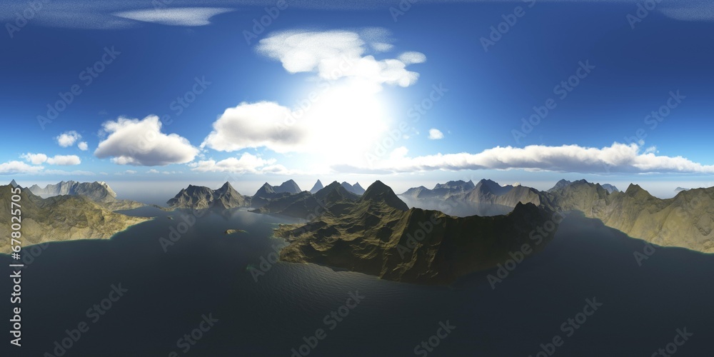 environment map ,HDRI High resolution map. Round panorama, spherical ...