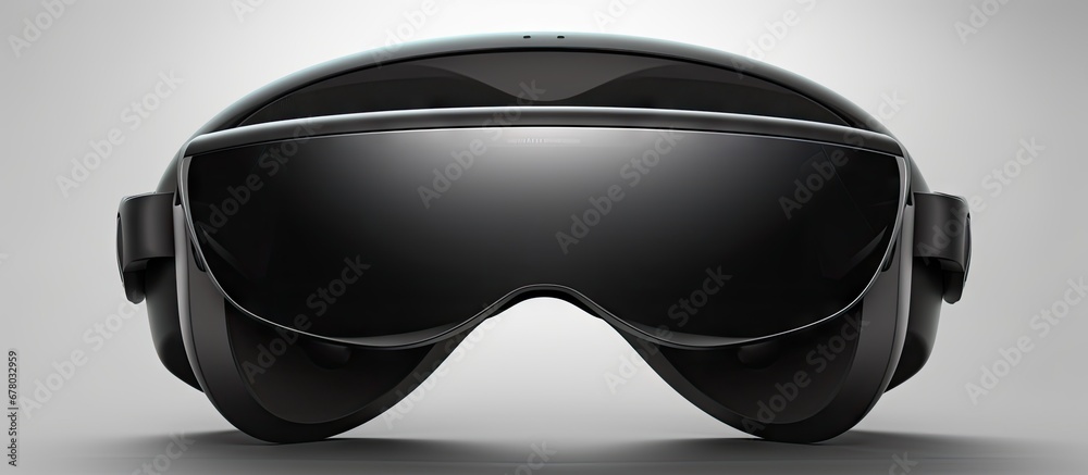 Empty virtual reality goggles mockup rear perspective rendered in 3D ...