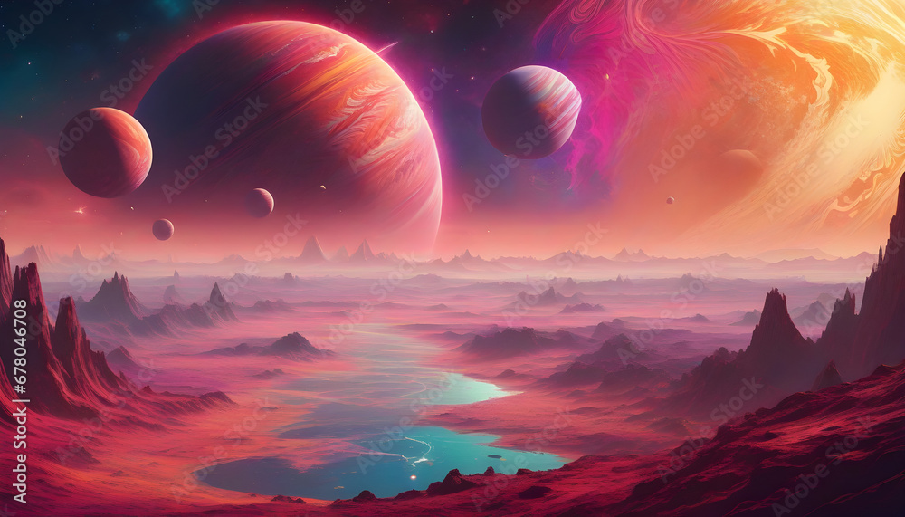 An awe-inspiring creation, this concept art showcases a mesmerizing ...