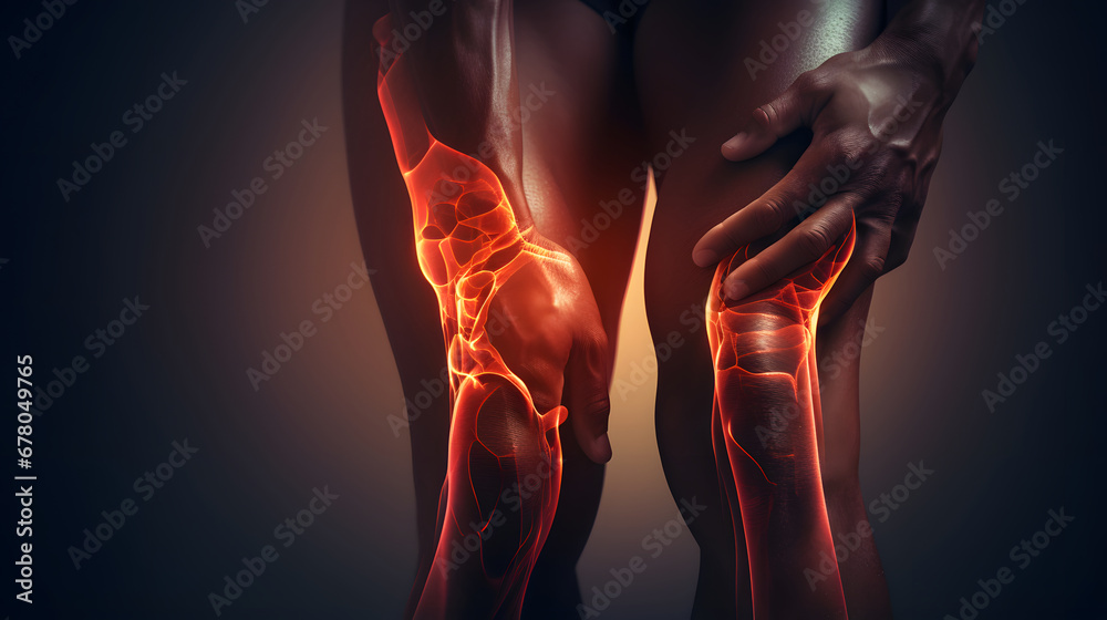 Visualizing Knee Pain, Illustrating Injury and Anatomy. Medical Concept ...