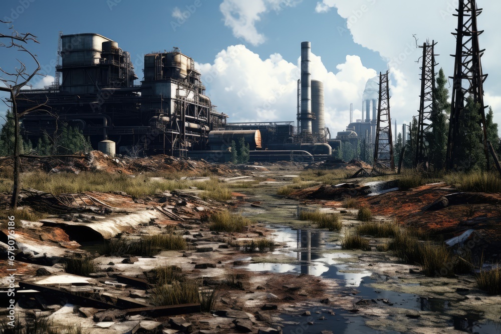 Chernobyl Ruins Due To Nuclear Incident, D Render Chernobyl Nuclear ...