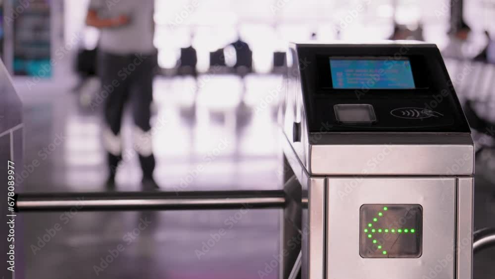 Automatic Turnstiles at Metro Station, Entrance Turnstile to Metro ...