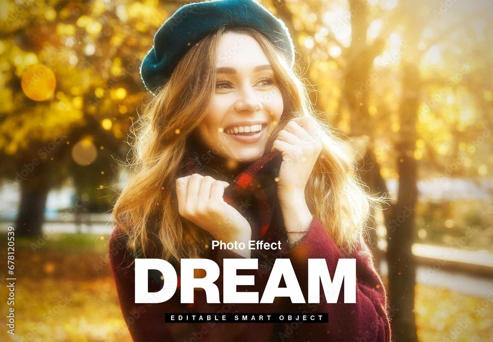 Dream Photo Effect Layout Stock Template | Adobe Stock