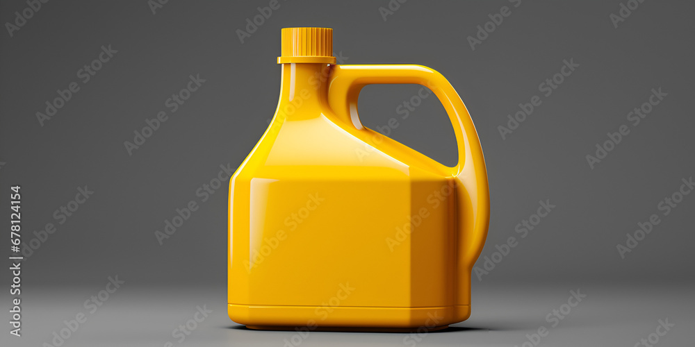 Yellow Engine Oil Canister stock photo Yellow plastic containe with ...