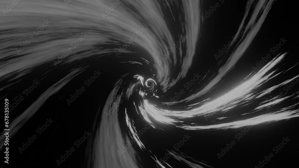 Abstract vortex effect animation of seamless loop. twisted light streaks effect. vortex energy ...