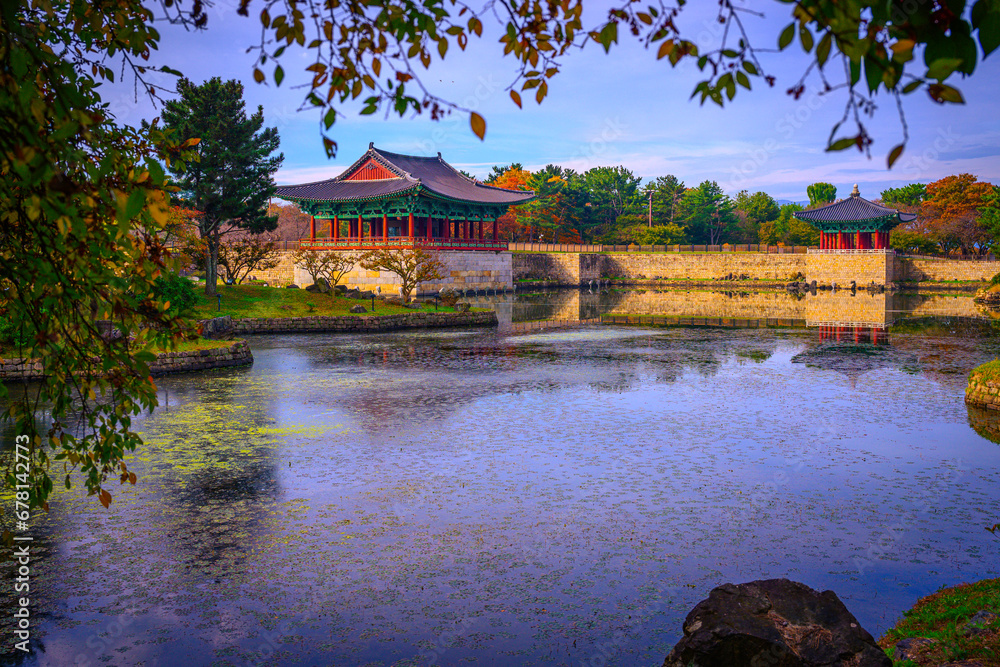 Gyeongju City Landmark Heritage Site in South Korea, of Donggung Palace ...