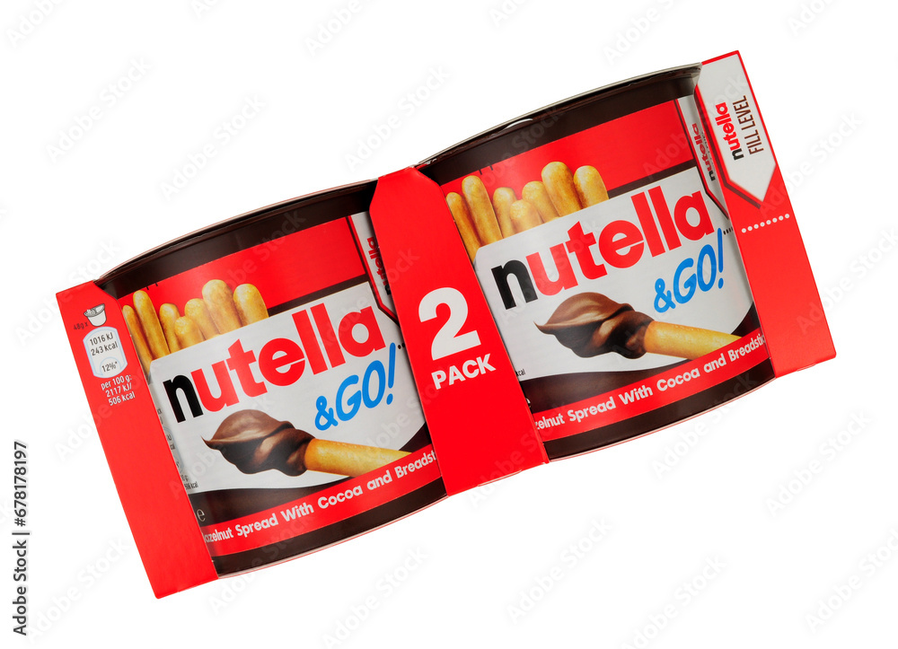 Nutella and go hazelnut and cocoa spread with breadsticks twin pack ...