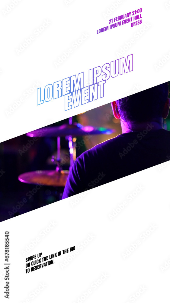 Verttical Festival and Event Animation for Social Media Story Stock ...