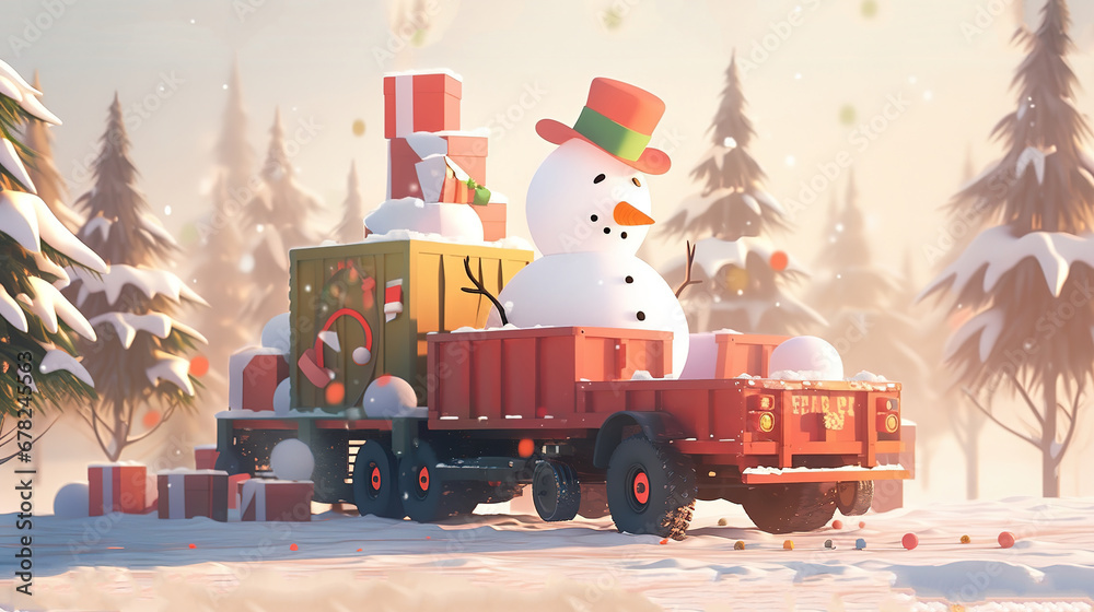 Cartoon illustration of celebration of Christmas,generated with AI ...