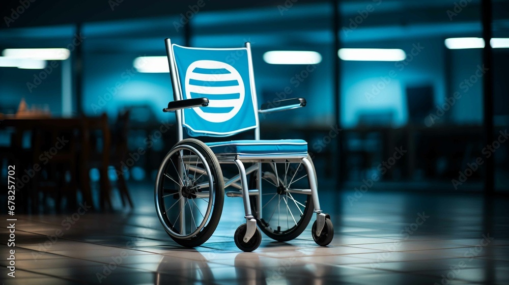 Wheelchair in hospital, reduced mobility concept Stock Photo | Adobe Stock