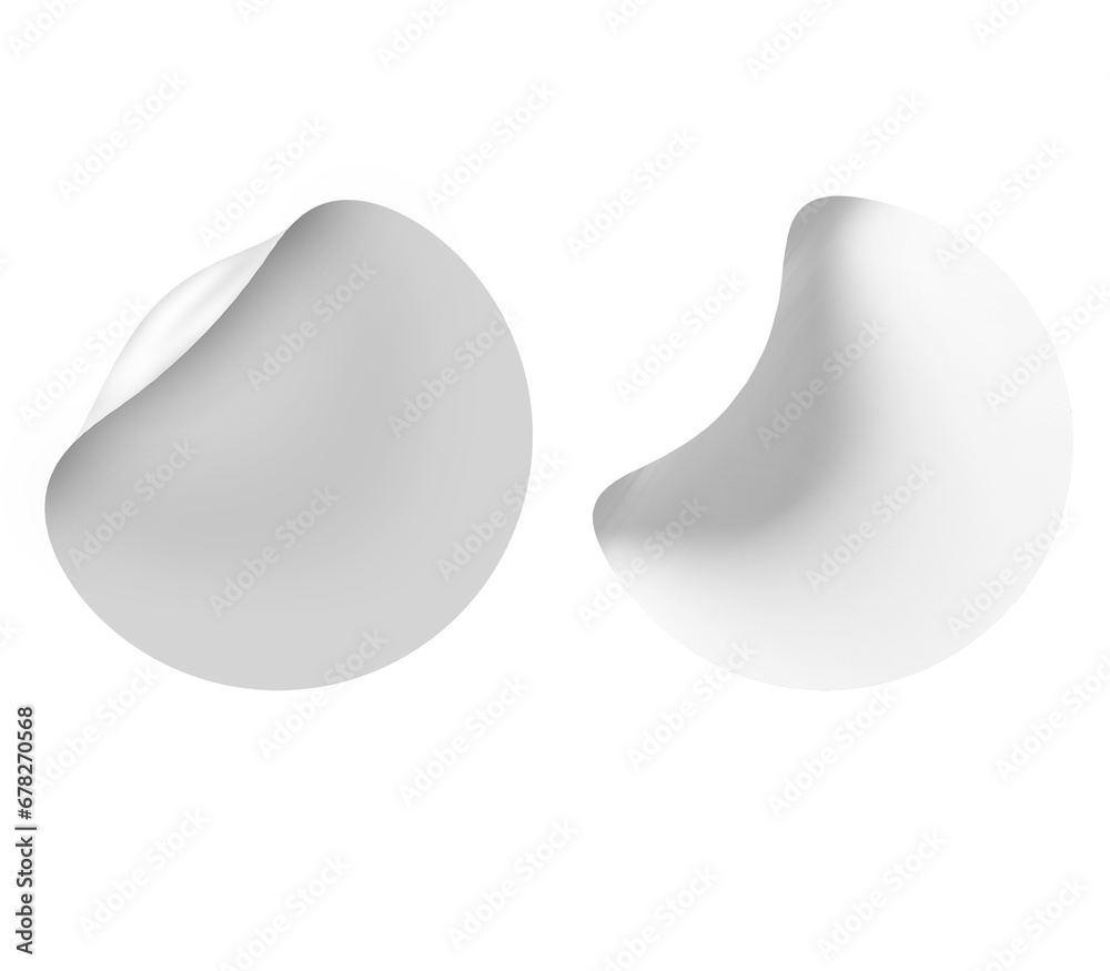 Blank Round Sticker Design with Peeling edge PNG template isolated on ...