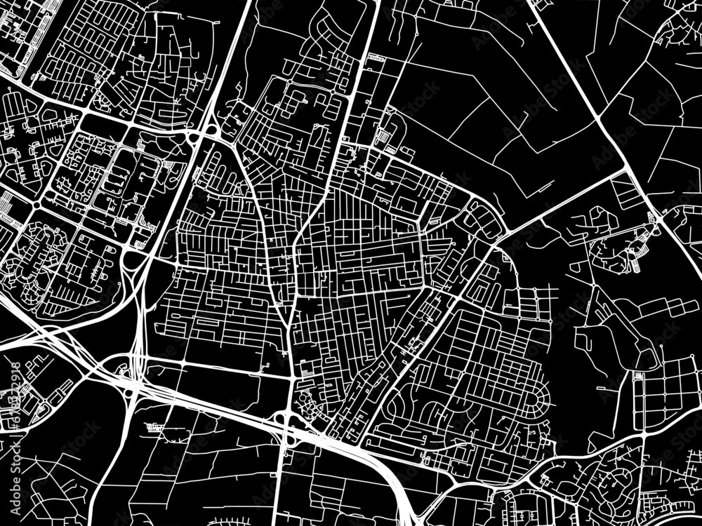 Vector road map of the city of Rishon LeZion in Israel with white roads ...