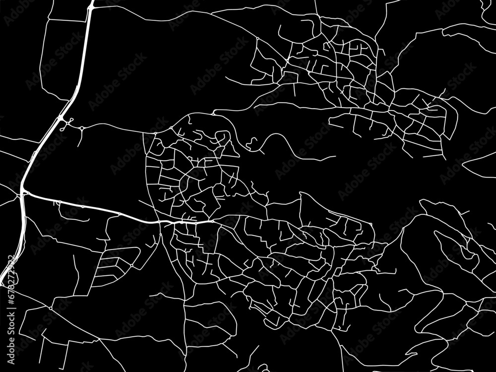 Vector road map of the city of Tamra in Israel with white roads on a ...