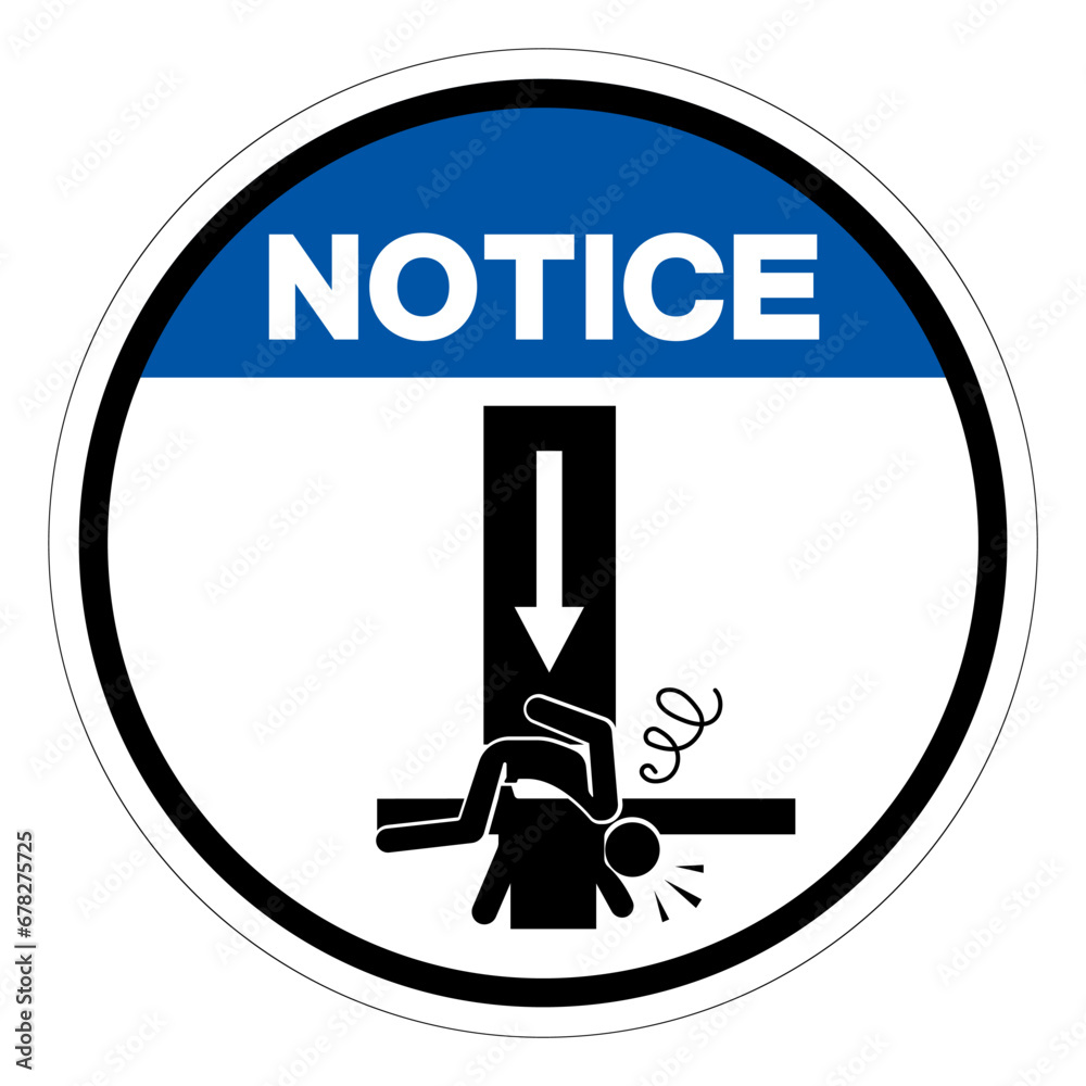 Notice Crush Hazard Symbol Sign, Vector Illustration, Isolate On White ...