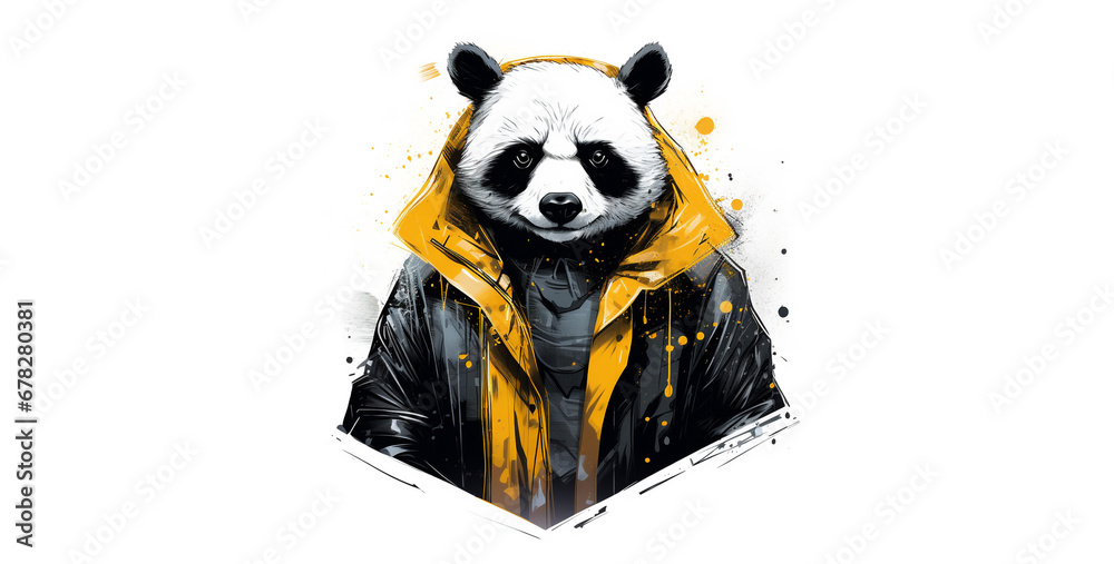 panda as batman transparent background tees design, aesthetic tees ...