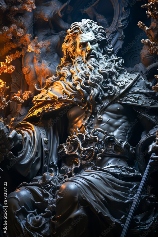 Hades God of the Underworld. Generated Image. A digital rendering of a ...