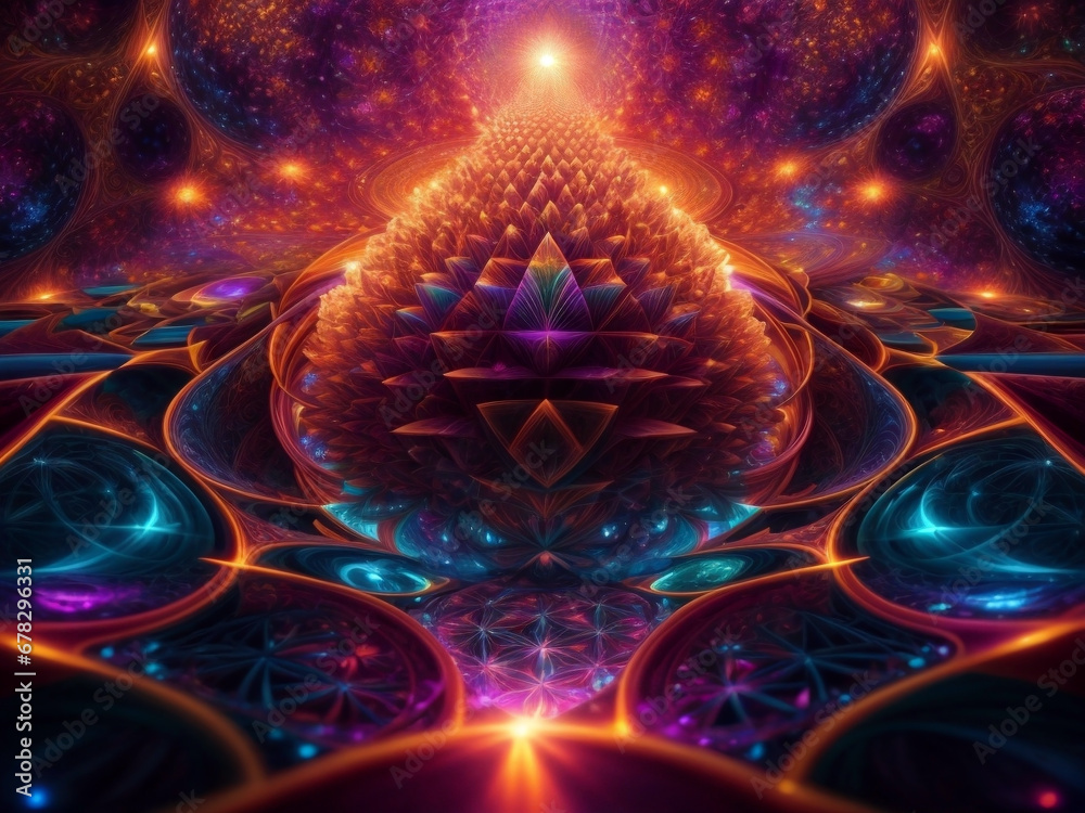Abstract psychedelic art, awakening of consciousness, pineal gland ...
