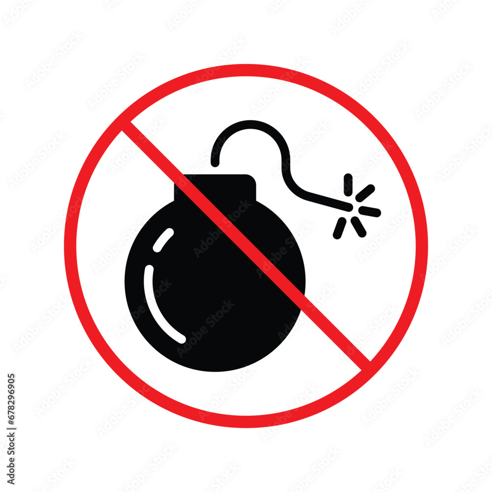 Forbidden Prohibited Warning, caution, attention, restriction label ...