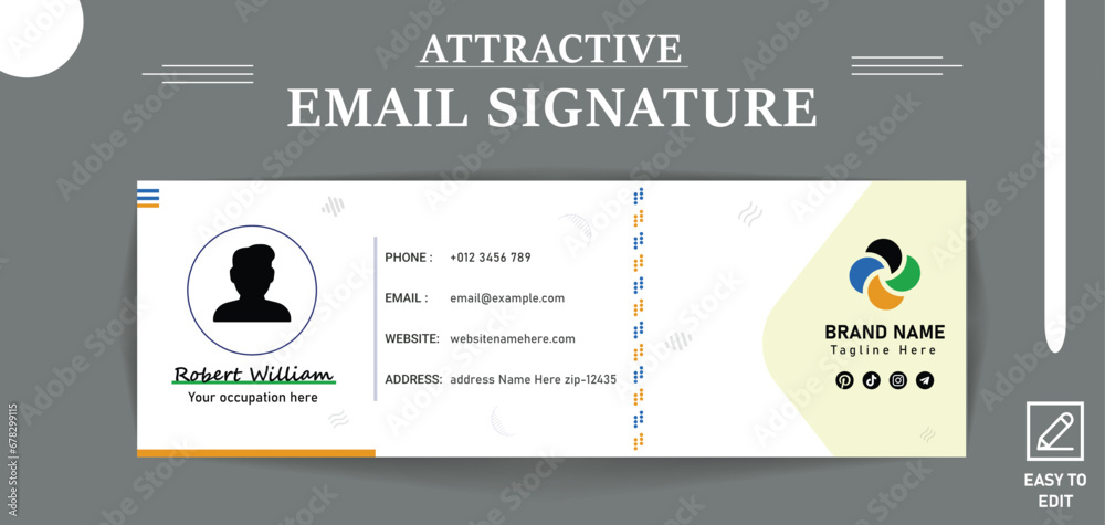 email signature template 2024, email signature design, e mail signature ...
