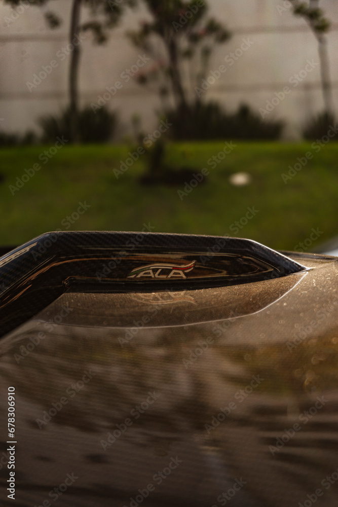 Lamborghini Aventador SVJ Active Lamborghini Aerodynamics logo on rear ...