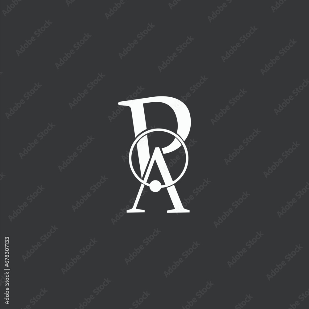 Letter pao logo, PA logo, Aop joint logo vector illustration, letter ...