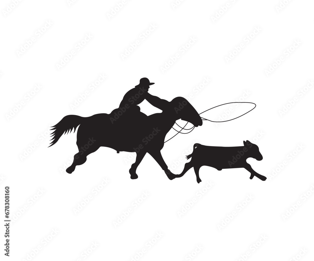 Team roping, Cattle Roping Cowboy, Cattle Ranch svg, Rodeo, Ranch Rodeo ...