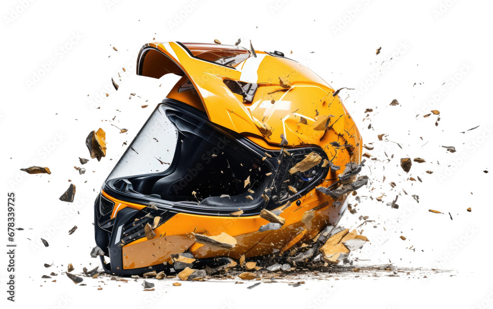 Yellow Crash Helmet of Bike on a Clear Surface or PNG Transparent ...