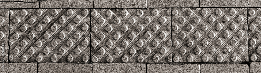 Abstract stone geometric rhythmic background. Tactile paving granite ...