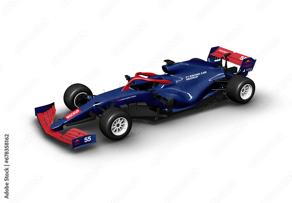 Formula 1 Race Car Mockup Stock Template | Adobe Stock