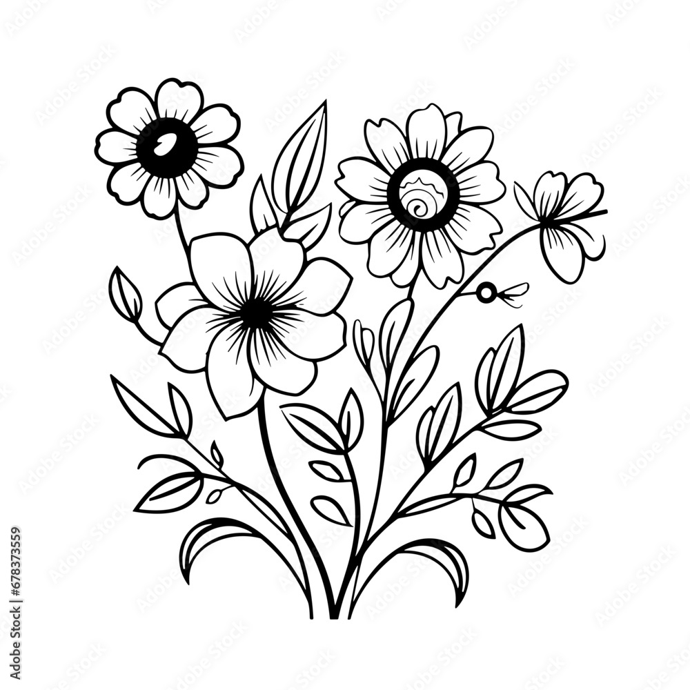 Vecteur Stock line drawing, line art png, line art prints, spring ...