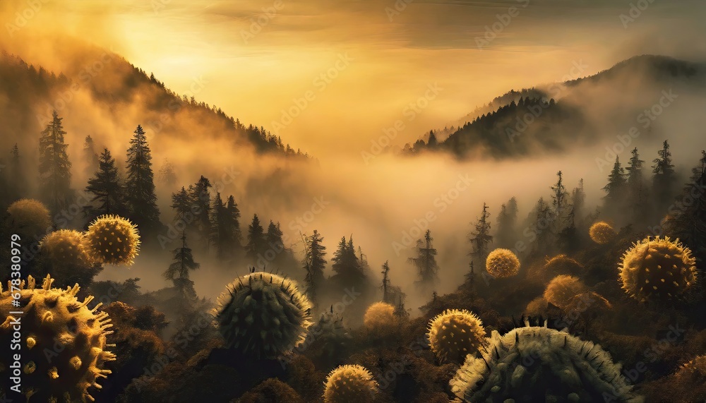 Virus, Antibodies and viral infection under the microscope. The body's ...