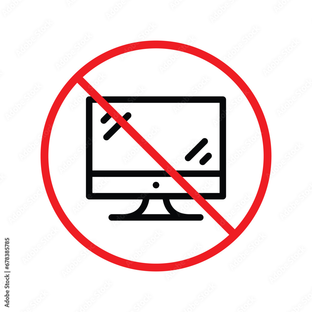 Forbidden Prohibited Warning, caution, attention, restriction label ...